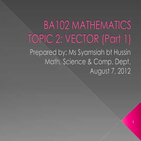 BASIC VECTOR NOTES | PPTX