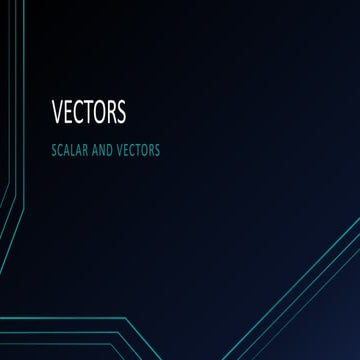 Lesson 2: Vectors | PPTX