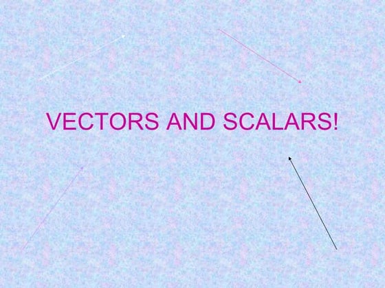 Vectors and scalars | DOCX | Drawing and Sketching | Arts and Crafts