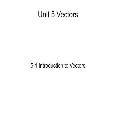 Vectors Lesson 5-1 | ODP | Physics | Science
