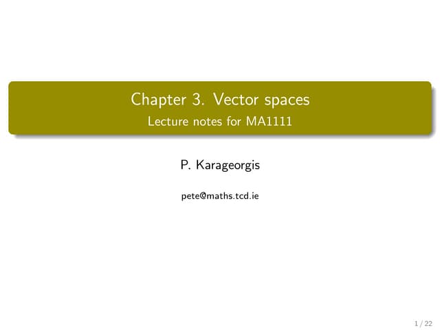 Vector Spaces Notespdf 3523