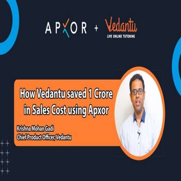 How Apxor’s In-app Surveys Helped Vedantu Save 10Million INR in Costs ...
