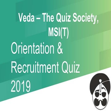 Orientation and Recruitment Quiz 2019 | PPT