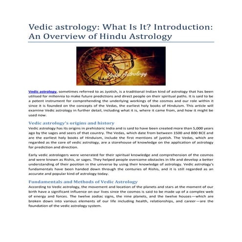 Vedic astrology | PDF