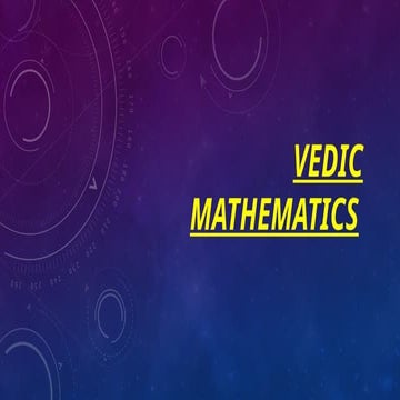 Vedic Mathematics ppt | PPT