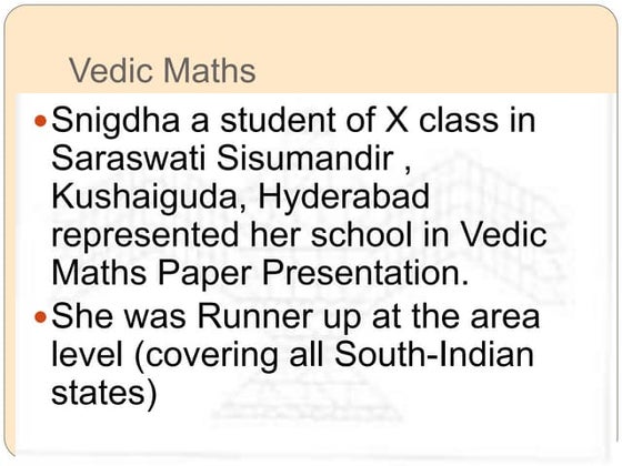 PPT on Vedic maths | PPT