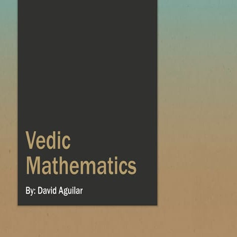 Vedic mathematics | PPTX | Hinduism | Religion & Spirituality