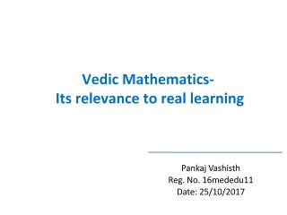 Vedic math | PPT