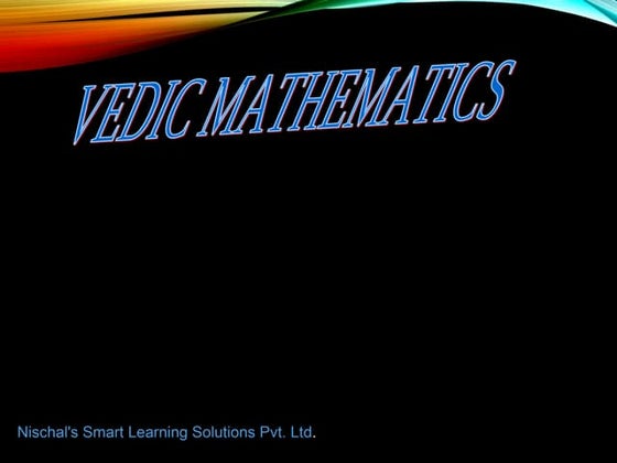 Vedic math (sof) | PPT