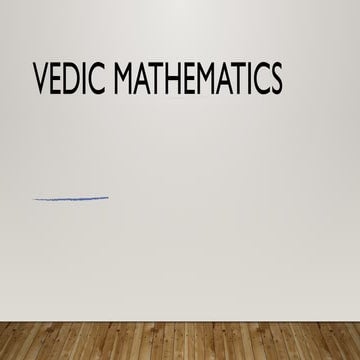 vedic maths required for simple mathematics techniques. | PPTX ...