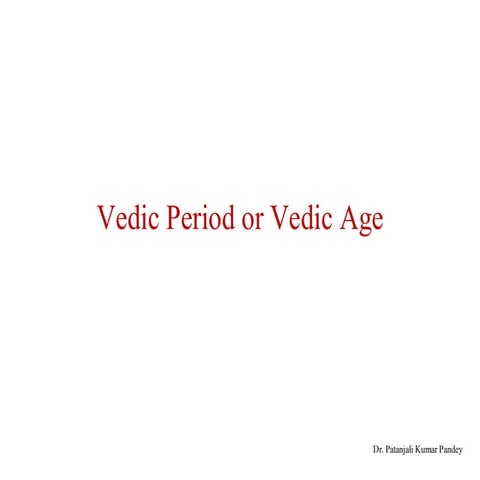 The Vedic Period | PPTX