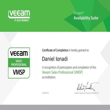 Veeam Availability Suite v8. VMSP | PDF
