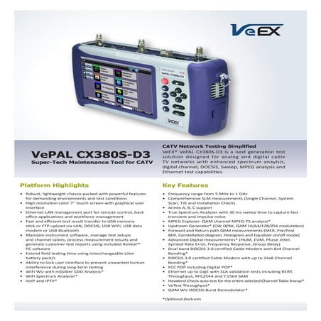 Ve ex cx380s d3 docsis30 (1) | PDF