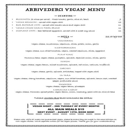 Vegan menu-maggio | PDF