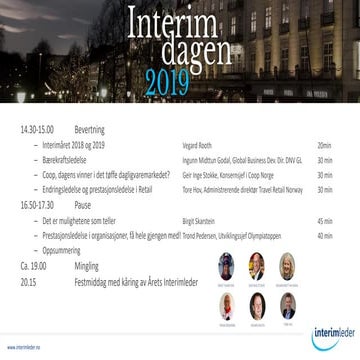 Vegard Rooth - Interimdagen 2019 | PDF