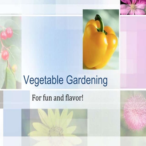 Vegetable Gardening for fun and flavour! | PPT