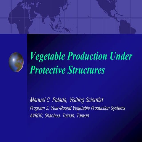 Vegetable production under cover | PDF