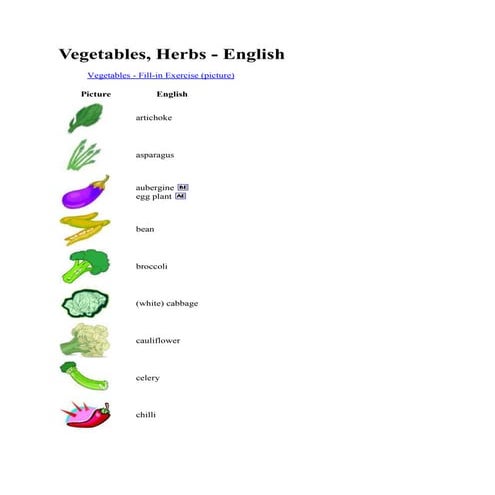 Vegetables | DOCX