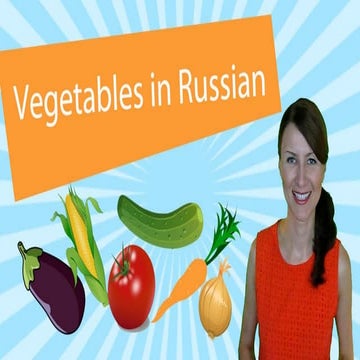 Vegetables in Russian | PDF