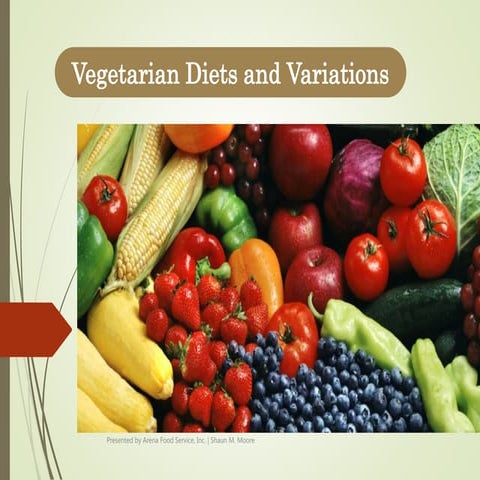 Vegetarian diets presentation | PPTX