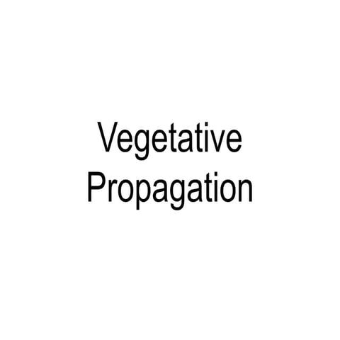 Vegetative propagation | PPTX