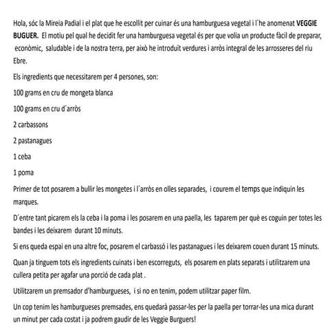 Veggie burguer | PPT