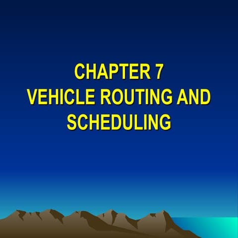 SCM SCVehicle-Routing-and-Scheduling.ppt