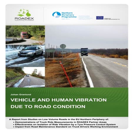 Vehicle and human vibration due to road condition - ROADEX IV | PDF