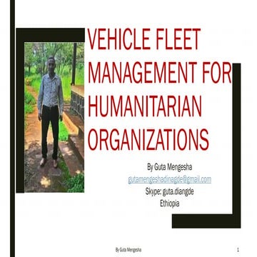 Vehicle fleet management in humanitarian organization | PDF