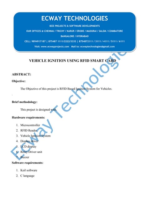 FINGERPRINT BASED VEHICLE STARTER . USING AURDINO | PPT