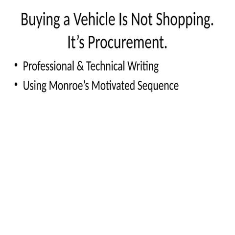 Vehicle Purchase Lecture for College English | PPTX