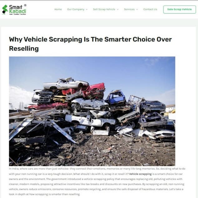 Why Vehicle Scrapping Is the Smarter Choice Over Reselling | PDF