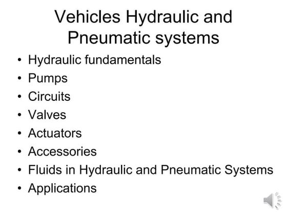 Hydraulic and Pneumatic Drive System | PPT