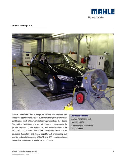 Diesel Engine Testing