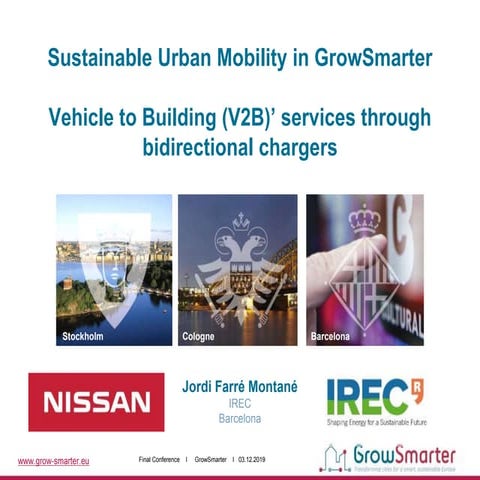Vehicle to building (V2b), IREC | PPTX