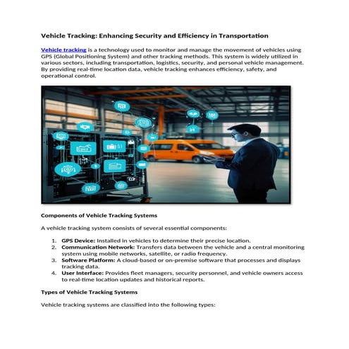 Vehicle Tracking System | PDF