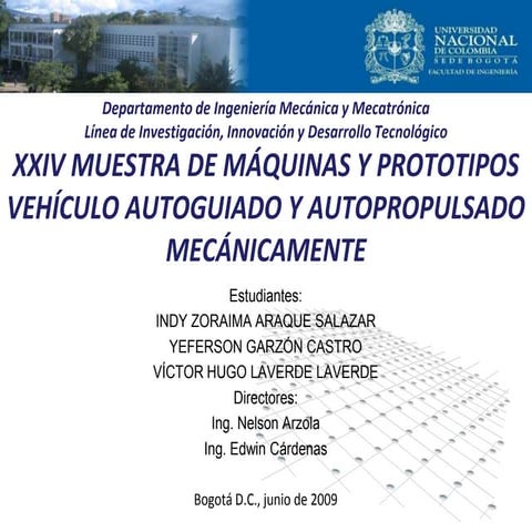 Vehiculo autoguiado y autopropulsado mecanicamente | PPSX