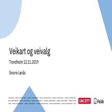 Feide - Veikart og veivalg | PPTX