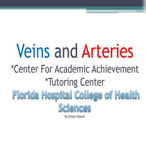 Veins And Arteries Tutorial | PPT