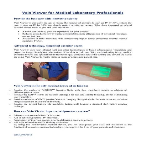 Vein Viewer | PDF