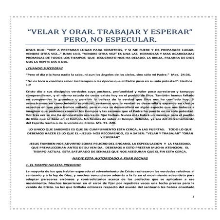 Velar y orar estudio Para Creyente
