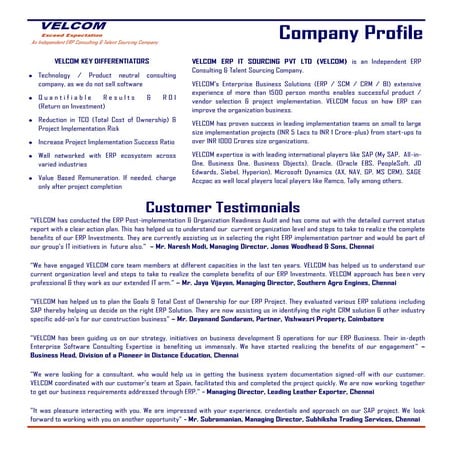 Velcom Profile | PDF