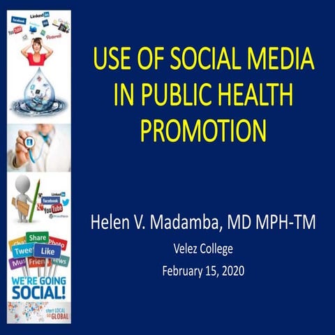 Use of social media for public health promotion | PPTX