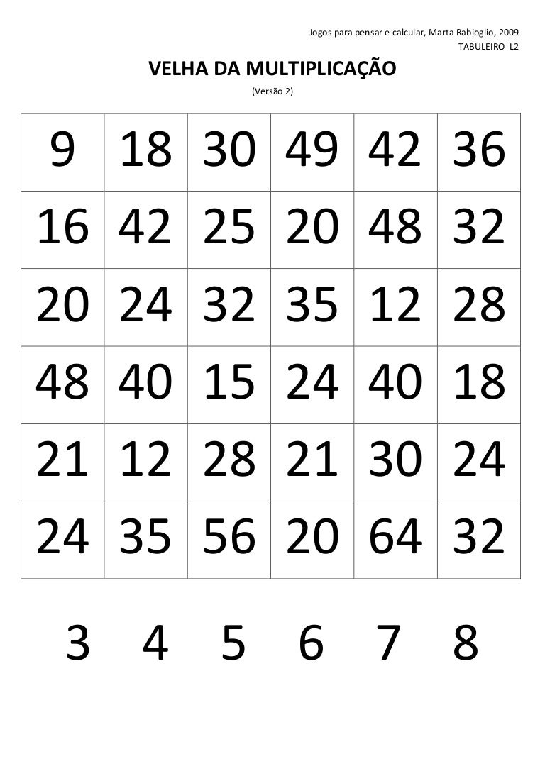 Velha Da Multiplicação