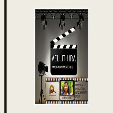 Vellithira a quiz on Malayalam cinema by Biji | PPTX