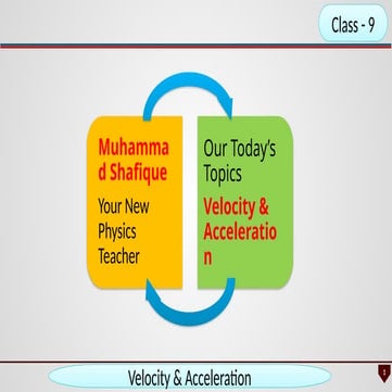 velocity & acceleration are very good topic in education of kids | PPTX
