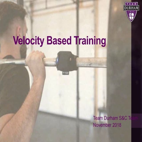 Velocity based training | PPTX