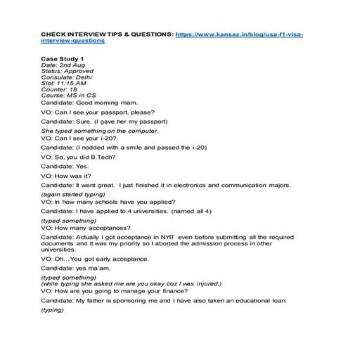 USA Embassy Interview Question for Bangladesh Student | PDF