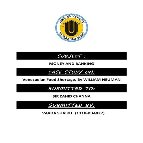 Venezuelan Food Shortage, By WILLIAM NEUMAN | DOCX