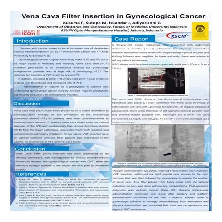 Vena cava filters insertion in gynecological cancer | PDF